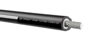 BETAFLAM SOLAR 125 RV FLEX 1500 V DC BLACK 1X4mm² WITH WHITE MARKING L ...