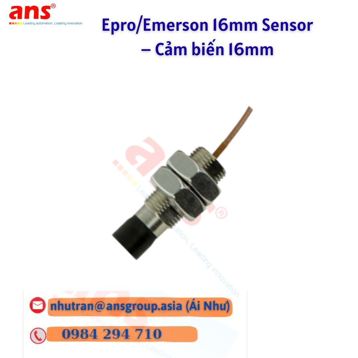 Epro/Emerson 16mm Sensor– Cảm biến 16mm - ANS Vietnam Leading ...